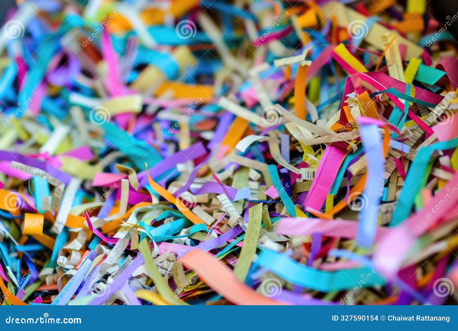 Document Destruction - Abstract Pattern of Shredded Paper Overflowing ...