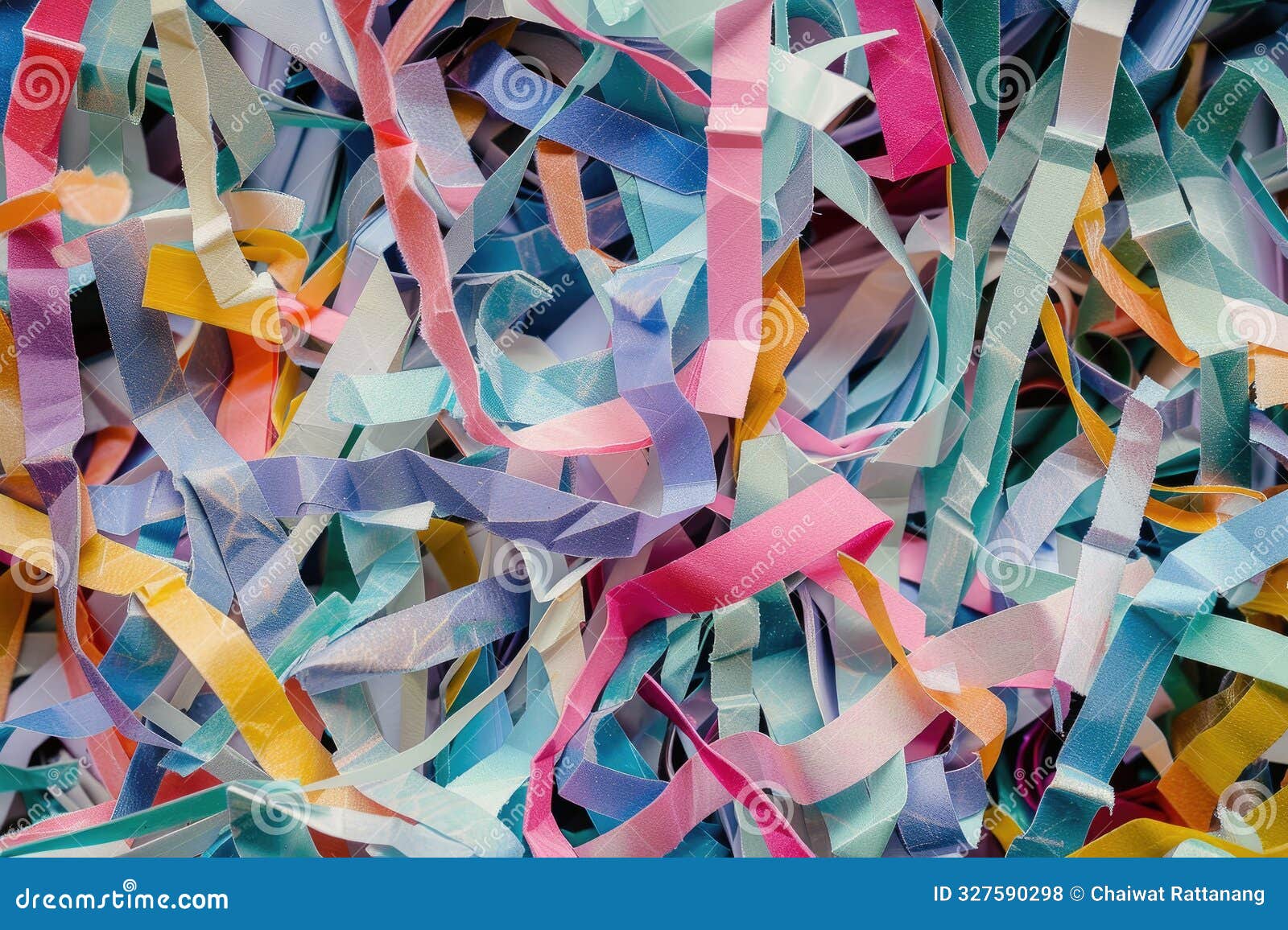 Document Destruction - Abstract Pattern of Shredded Paper Overflowing ...