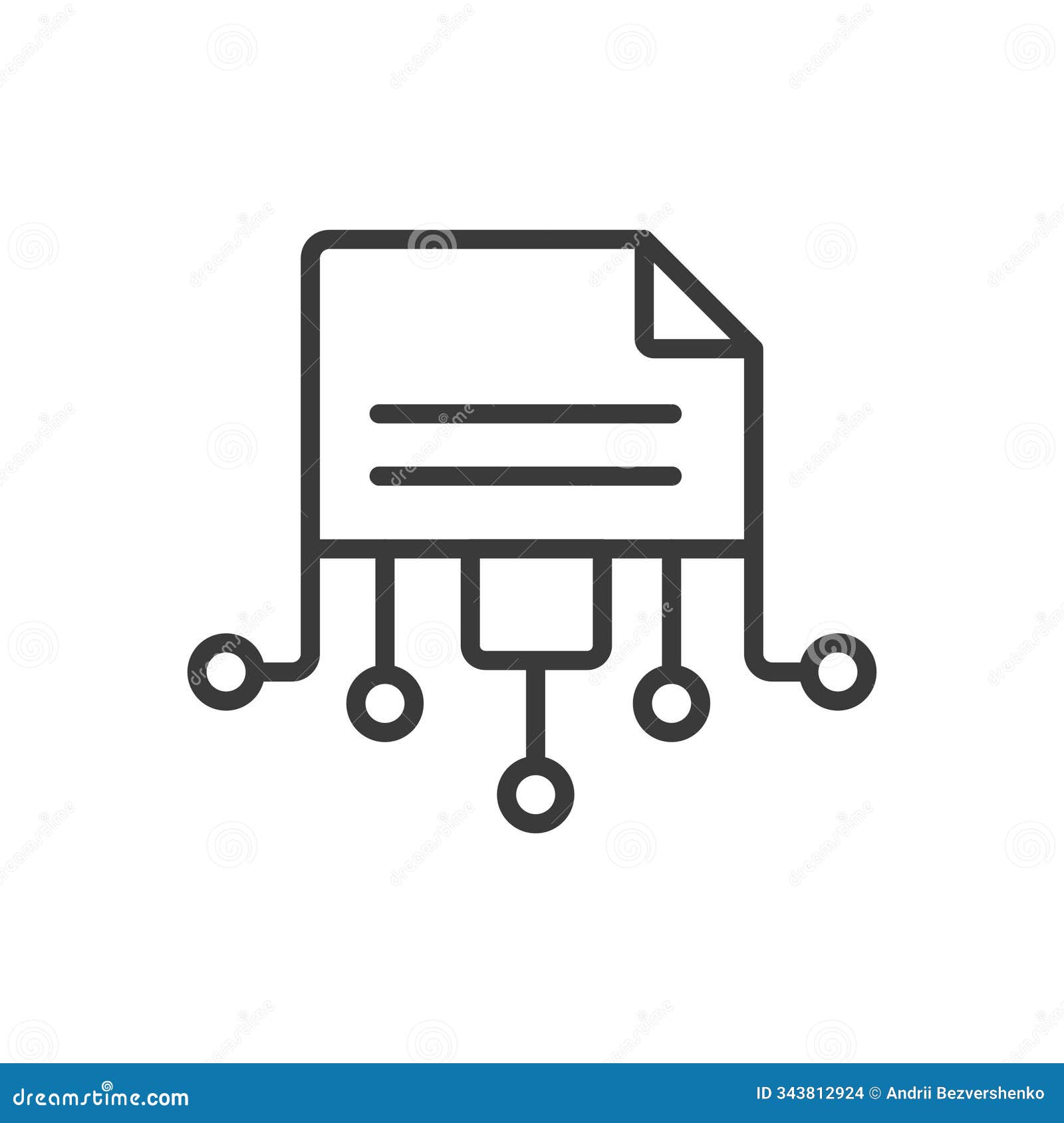 Paperless Line Icons. Vector Illustration Included Icon As Less ...