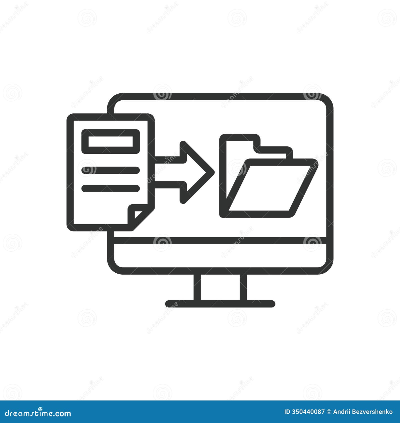 Paperless Line Icons. Vector Illustration Included Icon As Less ...