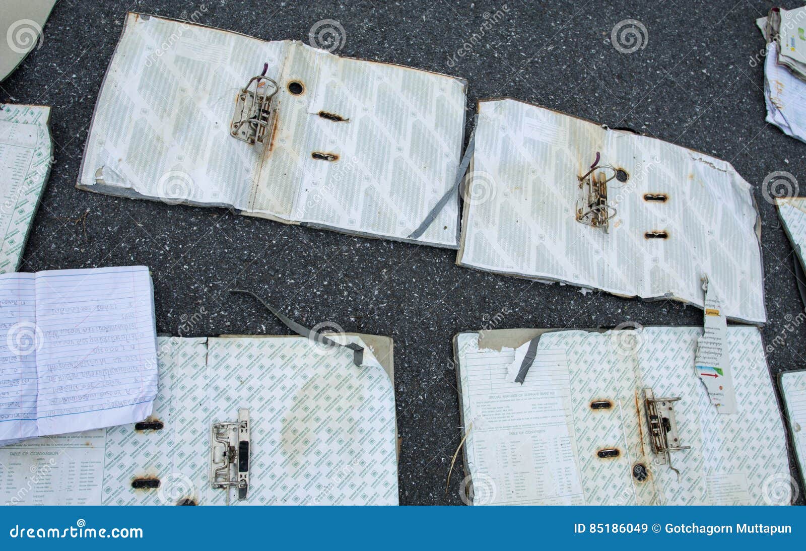 Document discard on road . stock image. Image of room - 85186049
