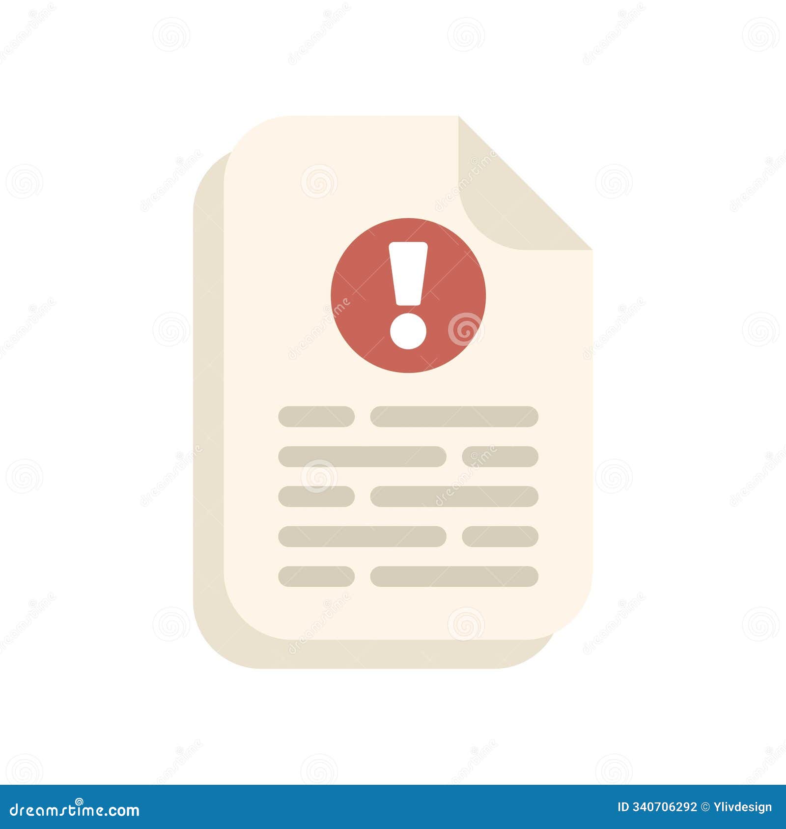 Important Notice Document with Exclamation Point Showing Warning Stock ...