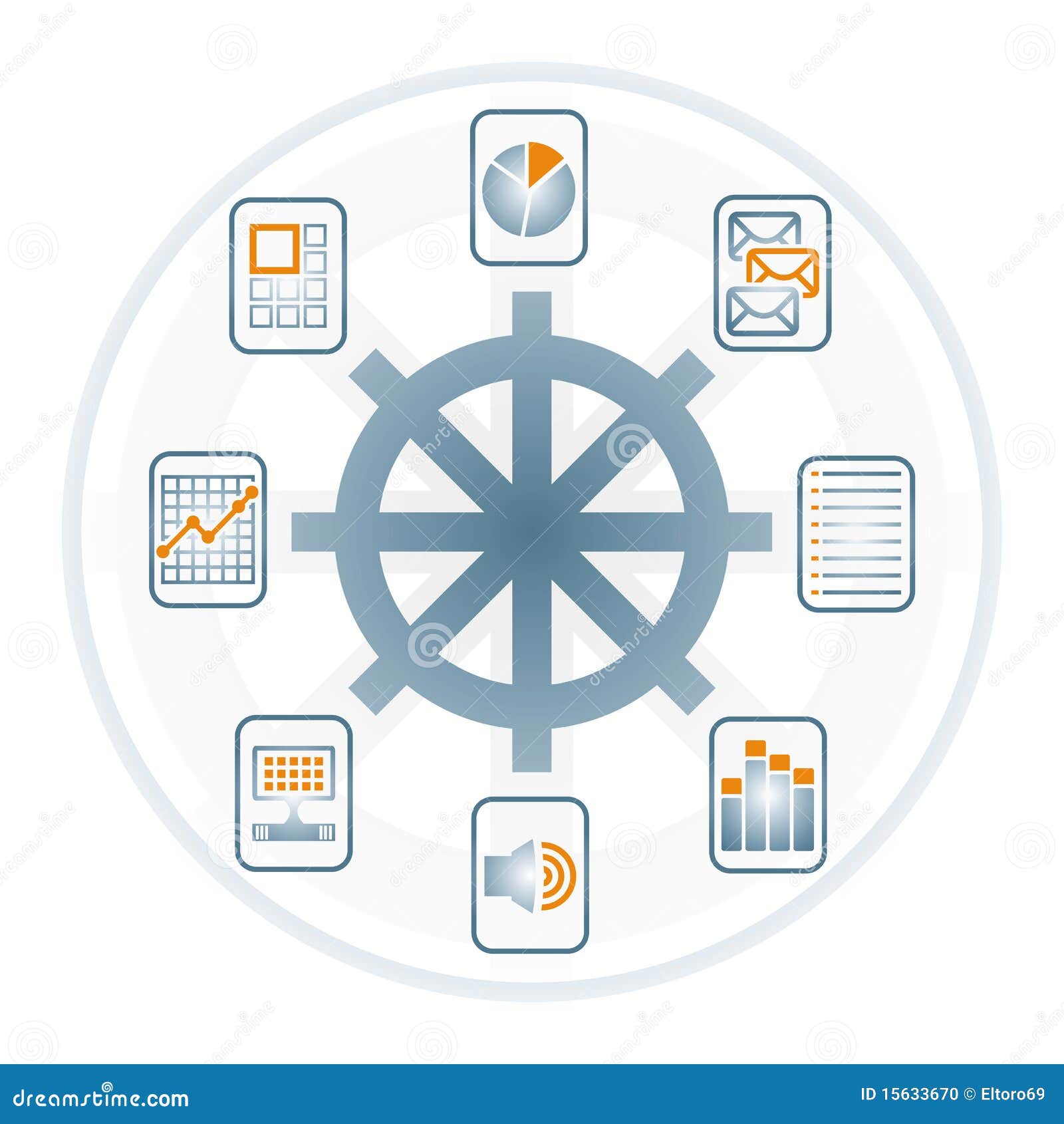 Document distribution stock vector. Illustration of message - 15633670