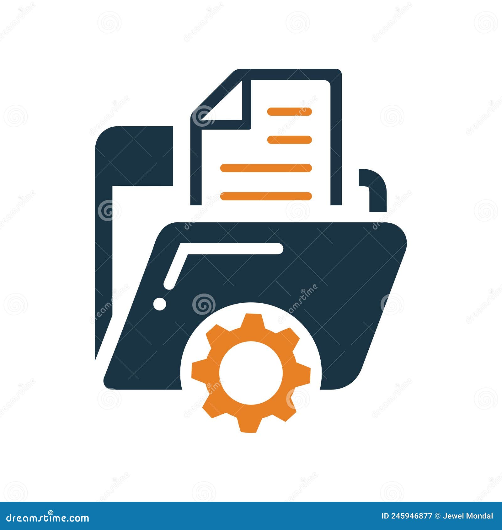 Document, Documents, Setting, Folder Icon. Simple Flat Design Concept ...