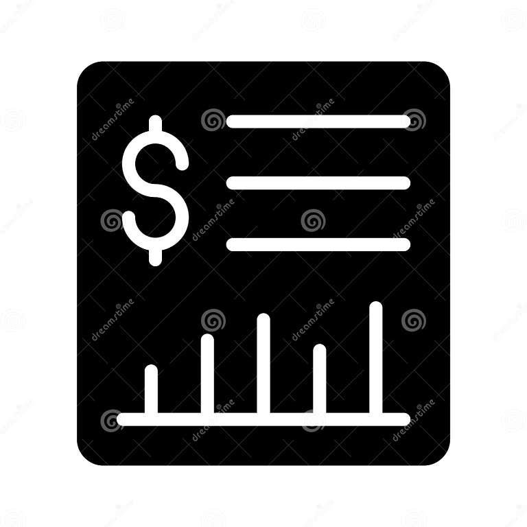 A Document with a Dollar Sign on it Shows the Financial Statement Icon ...
