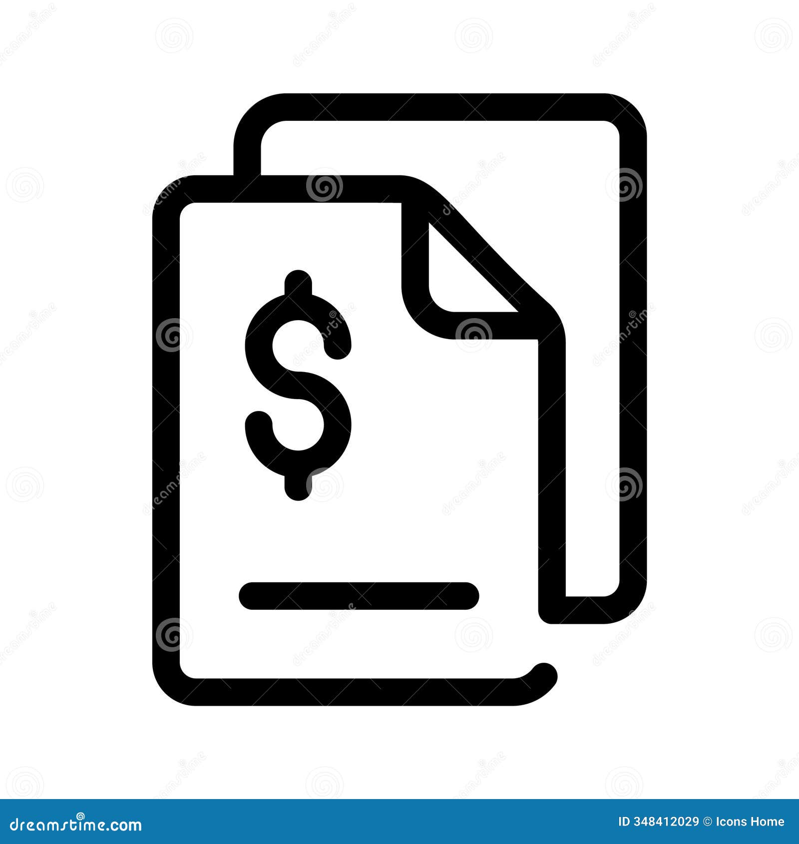 A Document with a Dollar Symbol, Representing Financial Records Stock ...