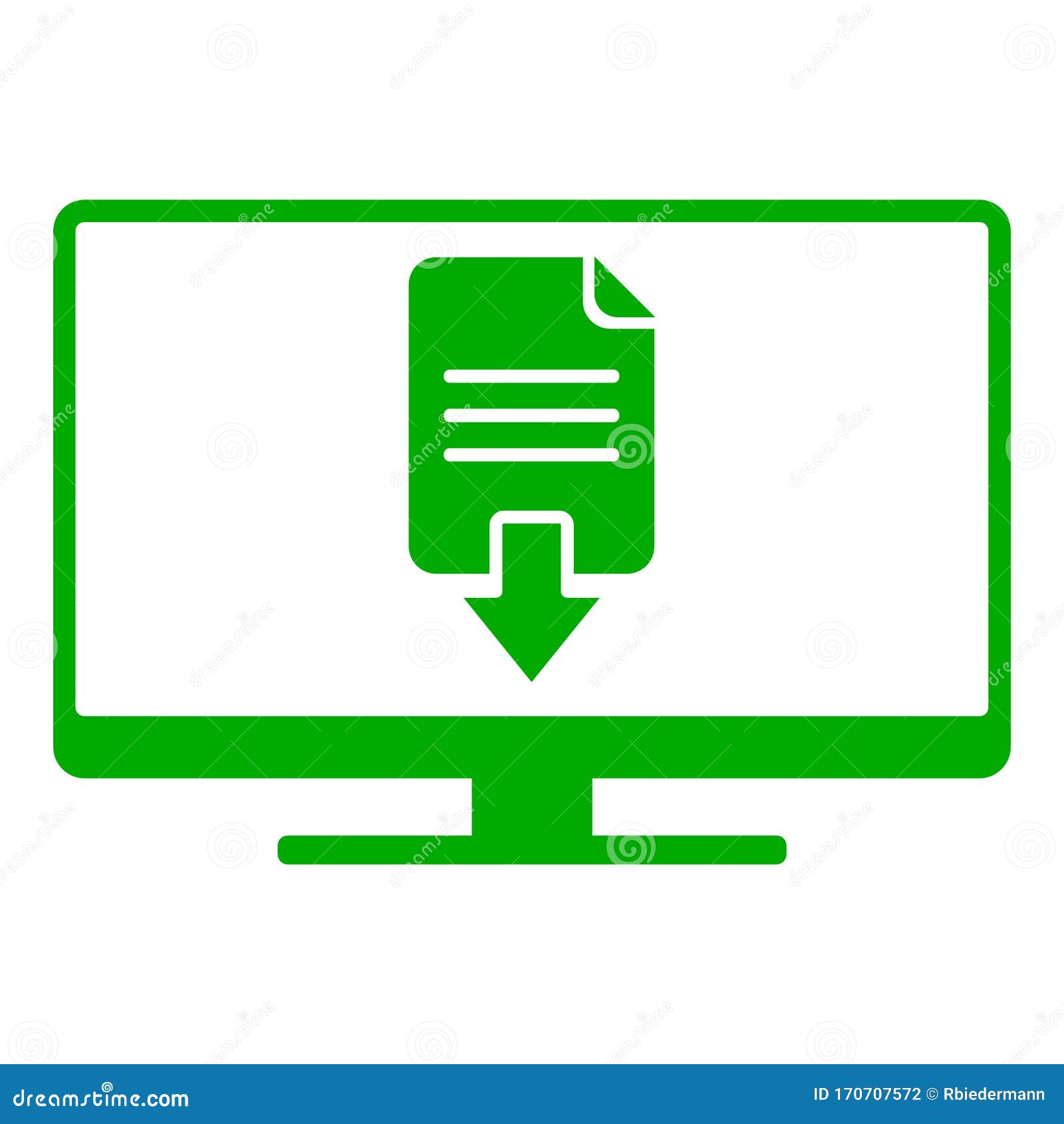 Document Download and Screen Stock Vector - Illustration of computer ...