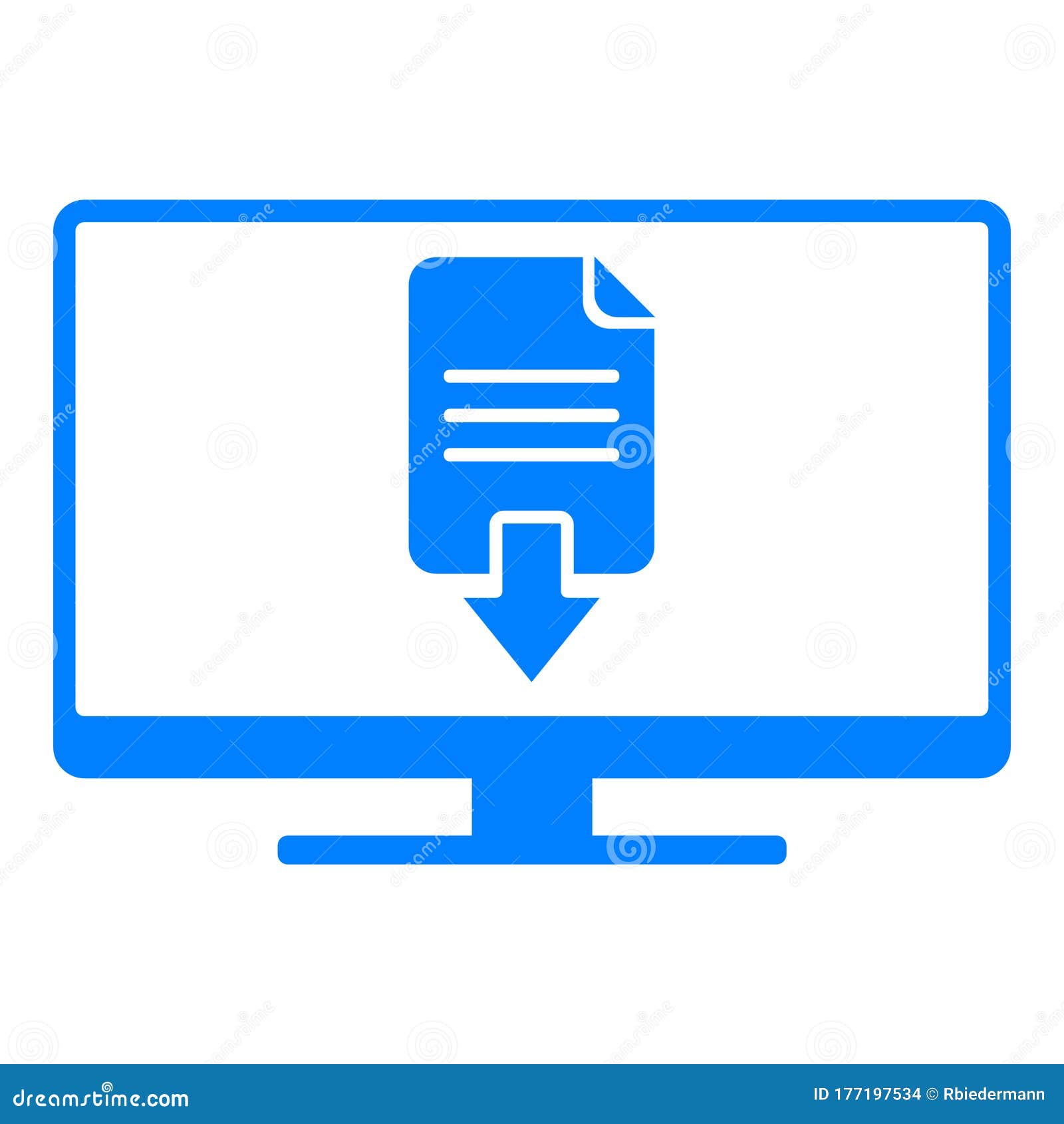 Document Download and Screen Stock Vector - Illustration of document ...