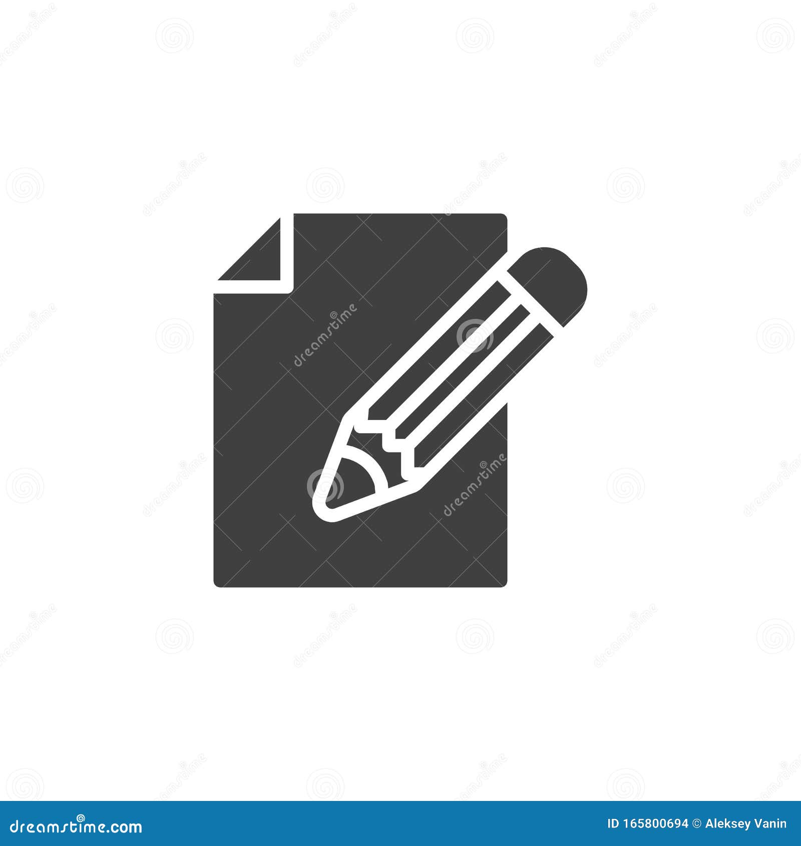 Document edit vector icon stock vector. Illustration of flat - 165800694