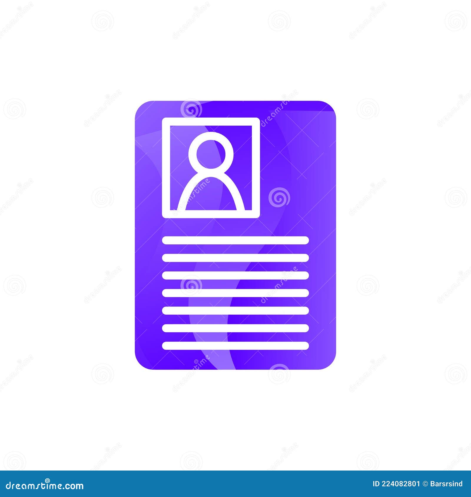 Document Employee Manager Profile Icon Vector Stock Vector ...
