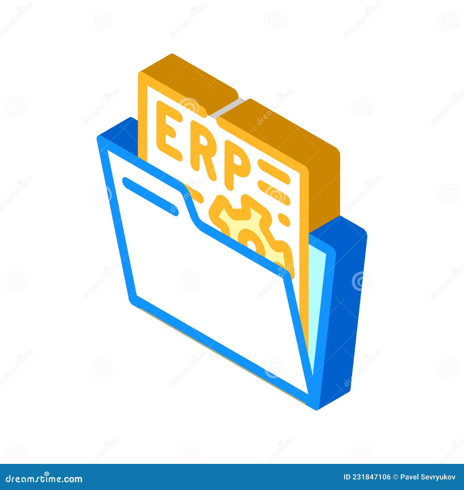 Document Erp Isometric Icon Vector Illustration Stock Vector ...