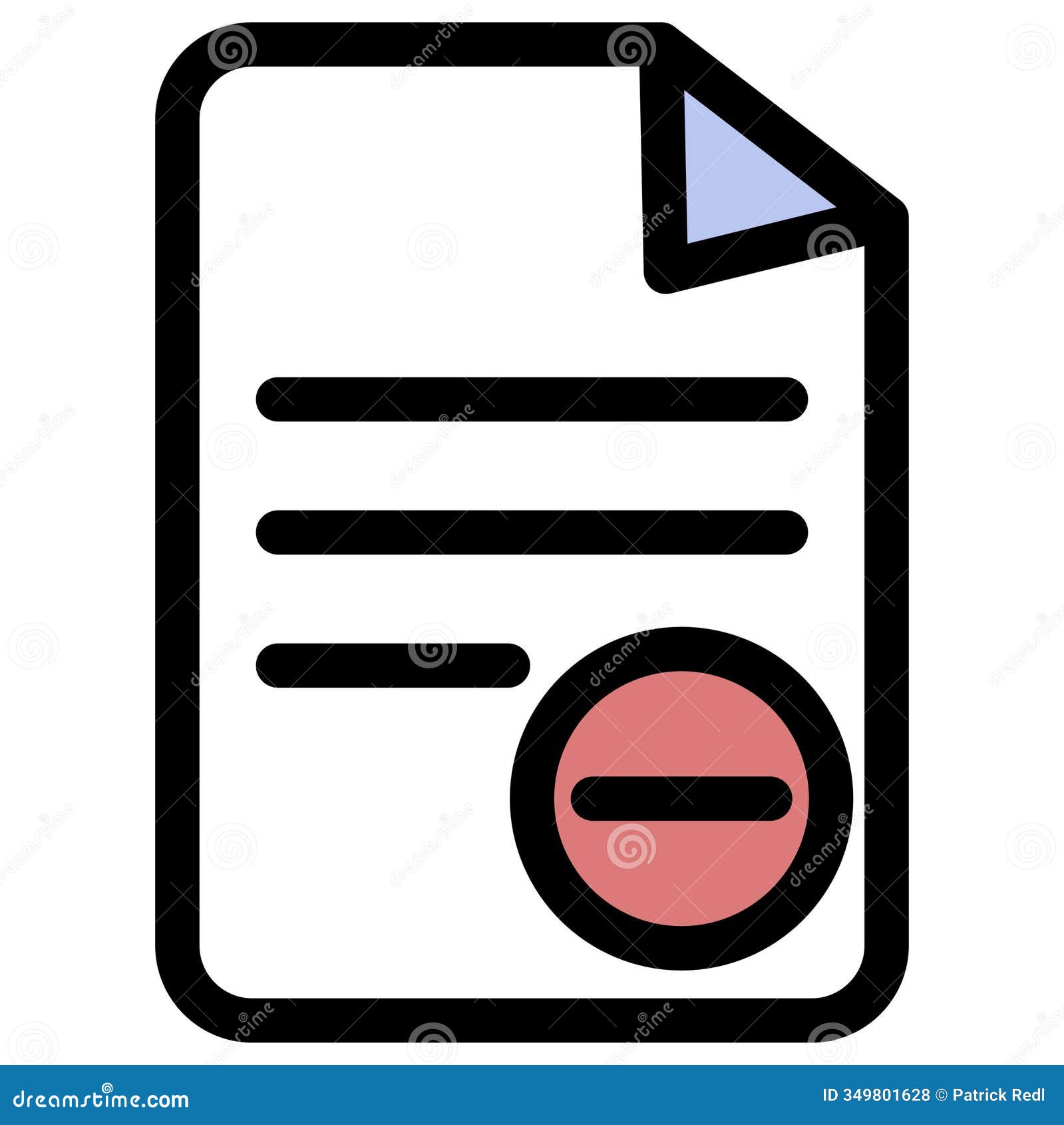 Document Exam with a Negative Grade Icon Symbol - Exam Grade Stock ...