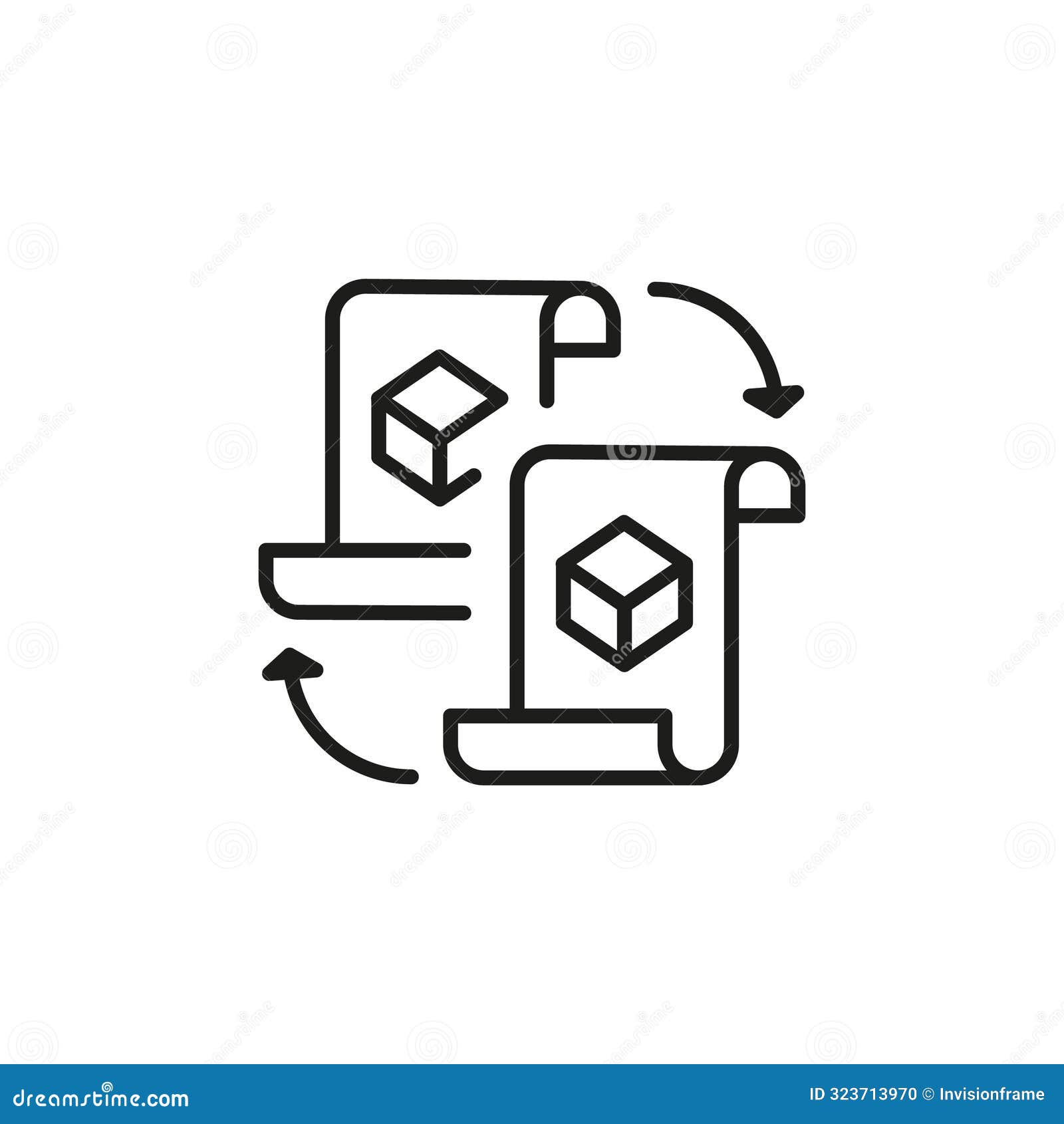 Document Exchange Icon stock vector. Illustration of decentralized ...