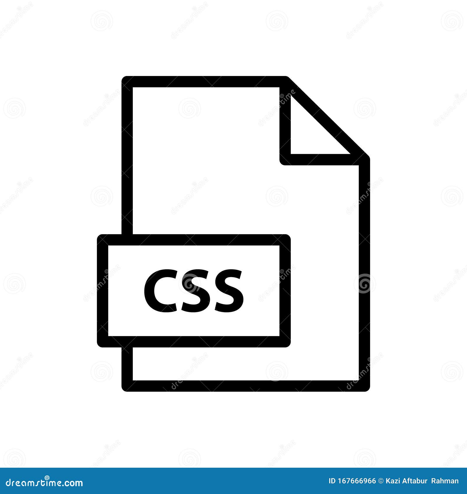 Document, Extension, File, Format Icon CSS Symbol Illustration Design Stock Vector ...