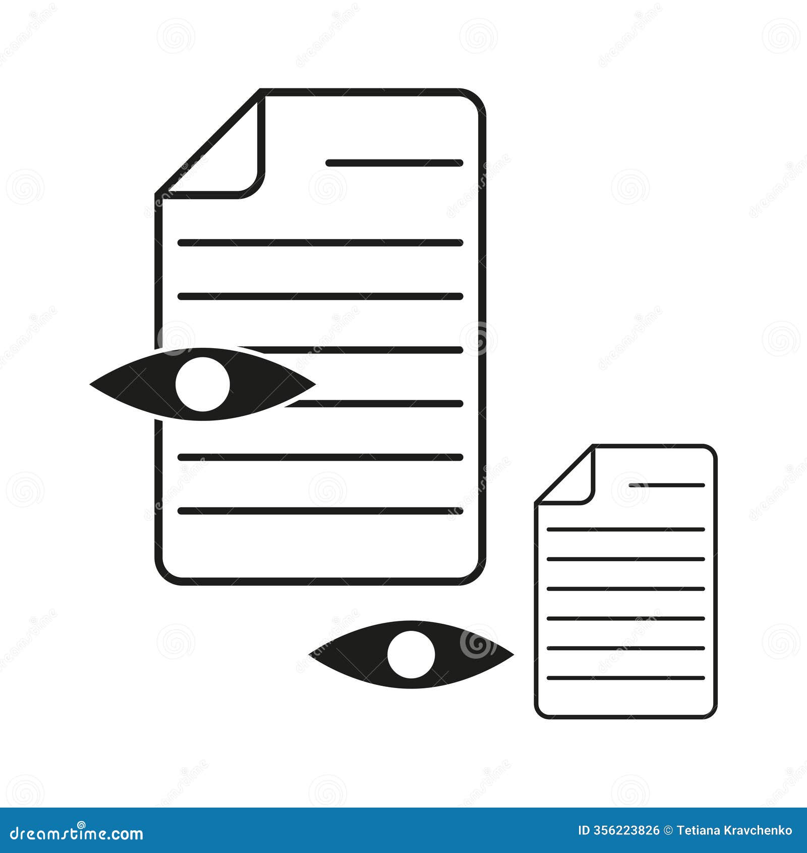 Black Outlined Checklist Icon On A White Background. Four Checkmark ...