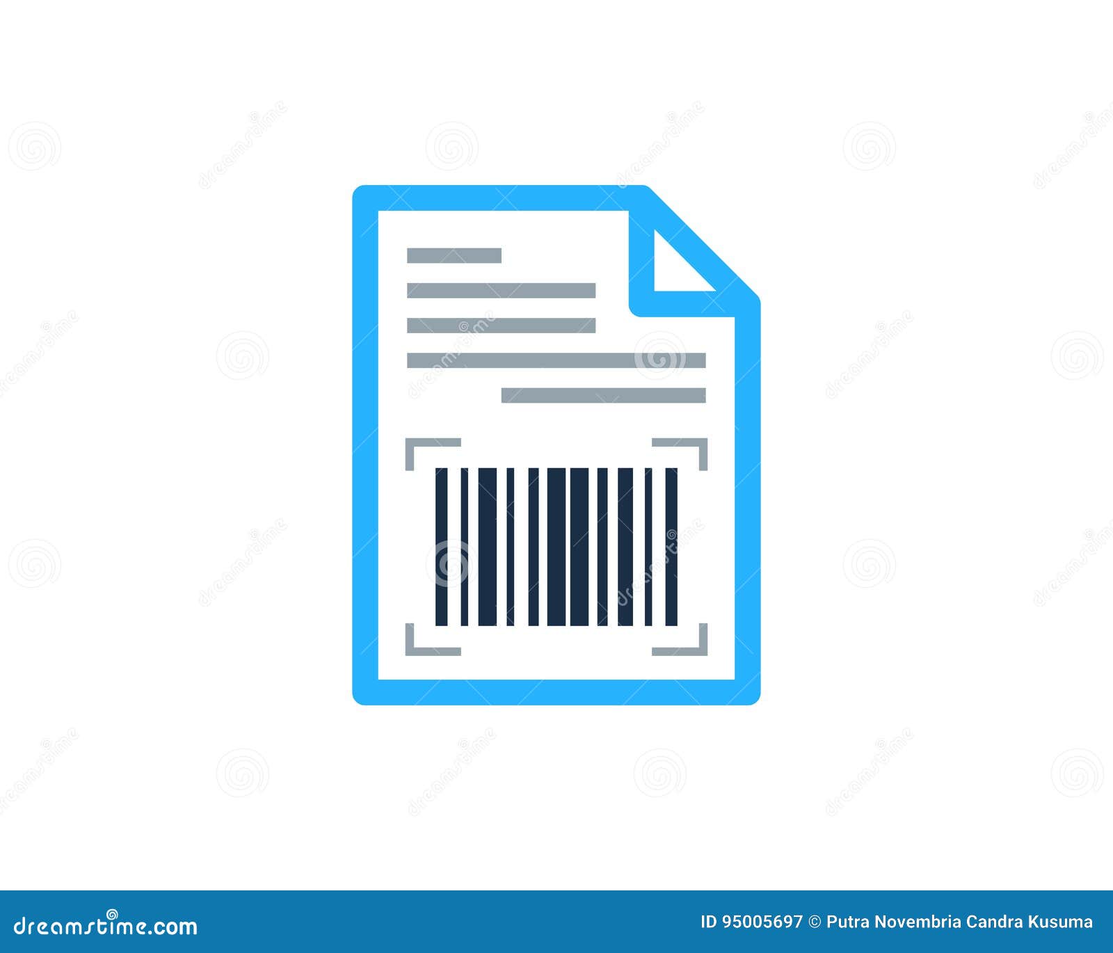 Document File Barcode Icon Logo Design Element Stock Vector ...