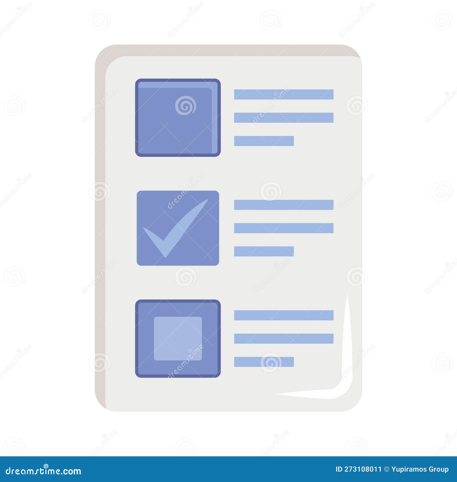 Document File with Checklist Stock Vector - Illustration of message ...