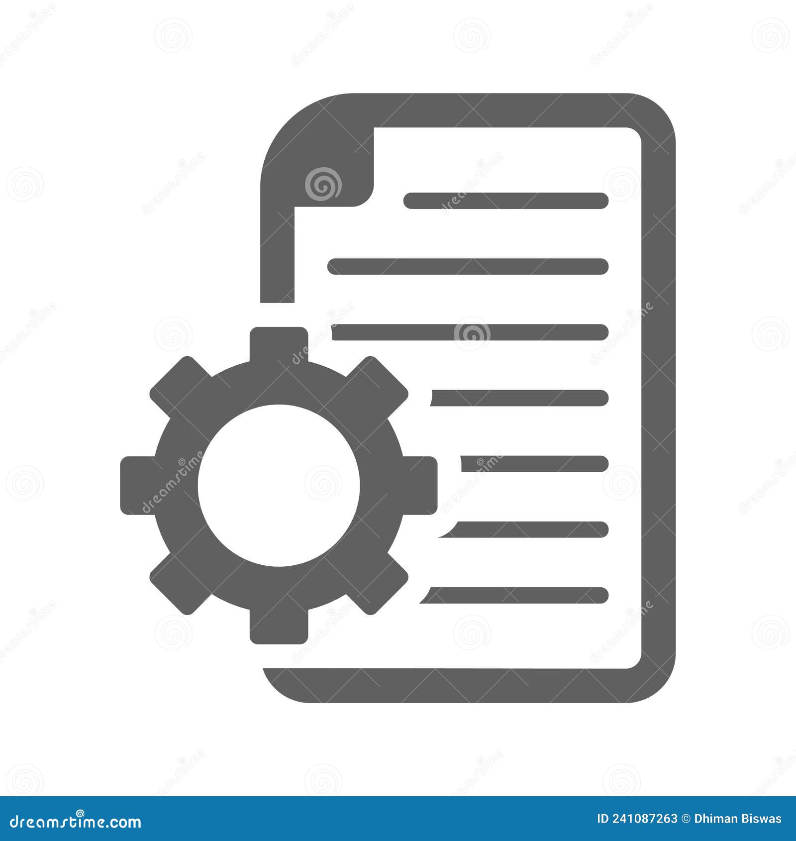 Document, File, Configuration Icon. Gray Vector Graphics Stock ...
