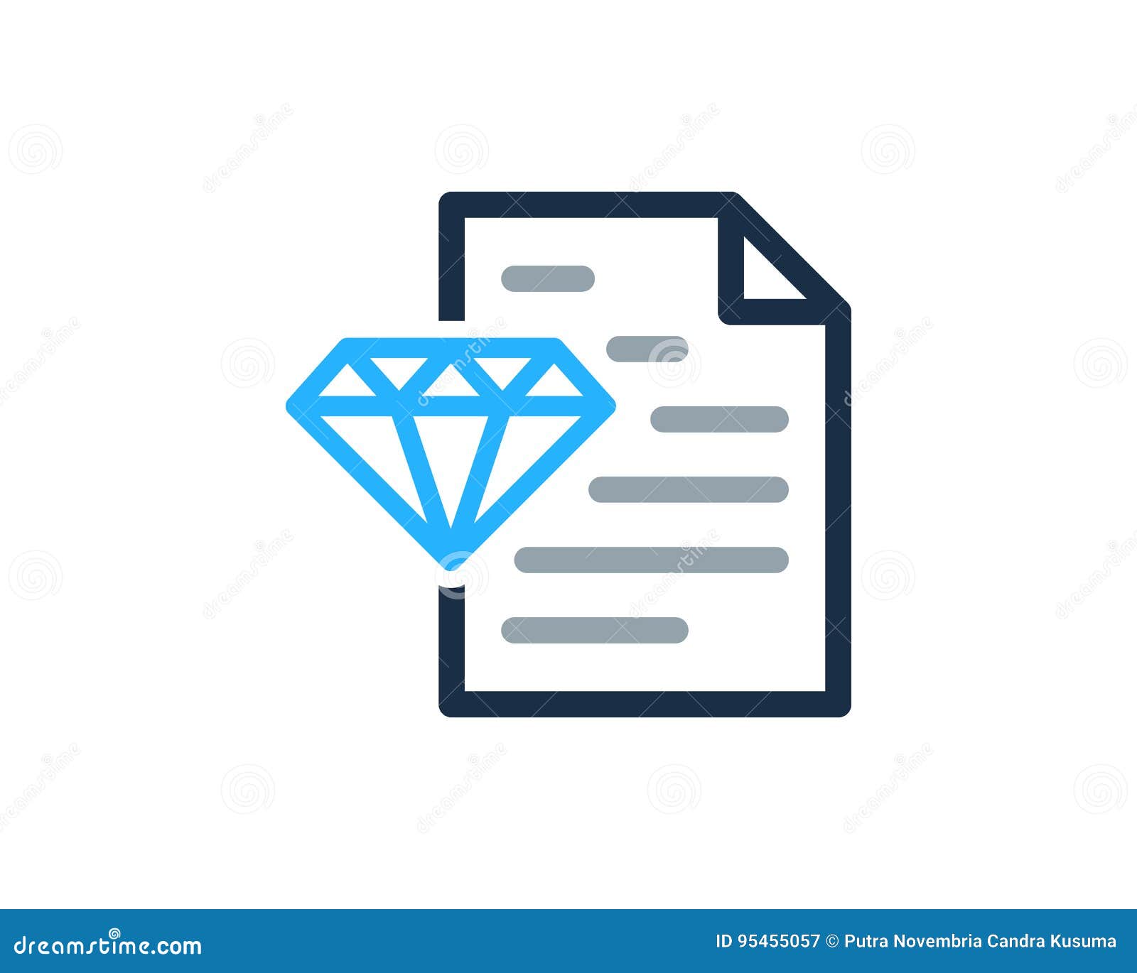 Document File Diamond Icon Logo Design Element Stock Vector ...