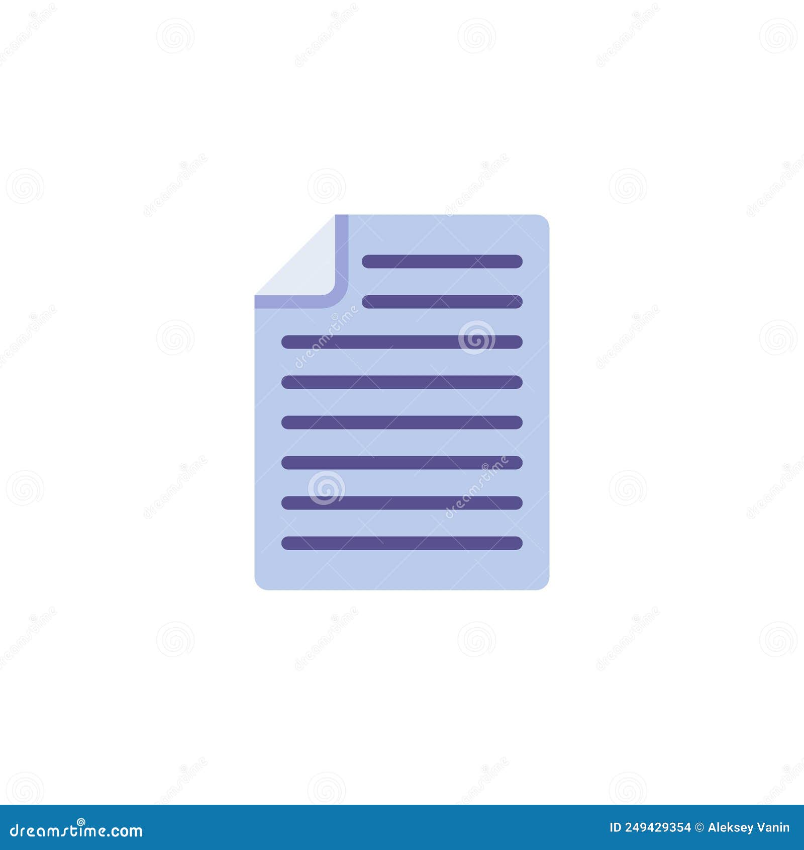 Document file flat icon stock vector. Illustration of single - 249429354