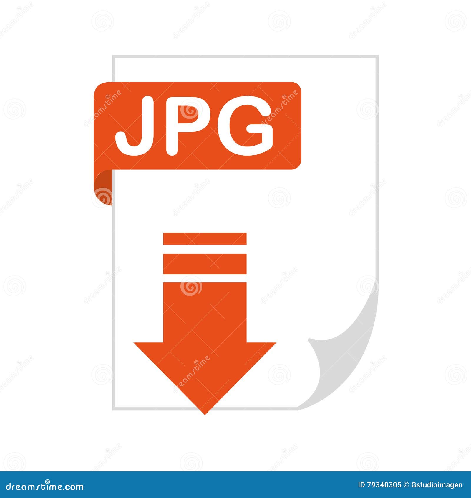 Document File Format with Arrow Download Isolated Icon Stock ...