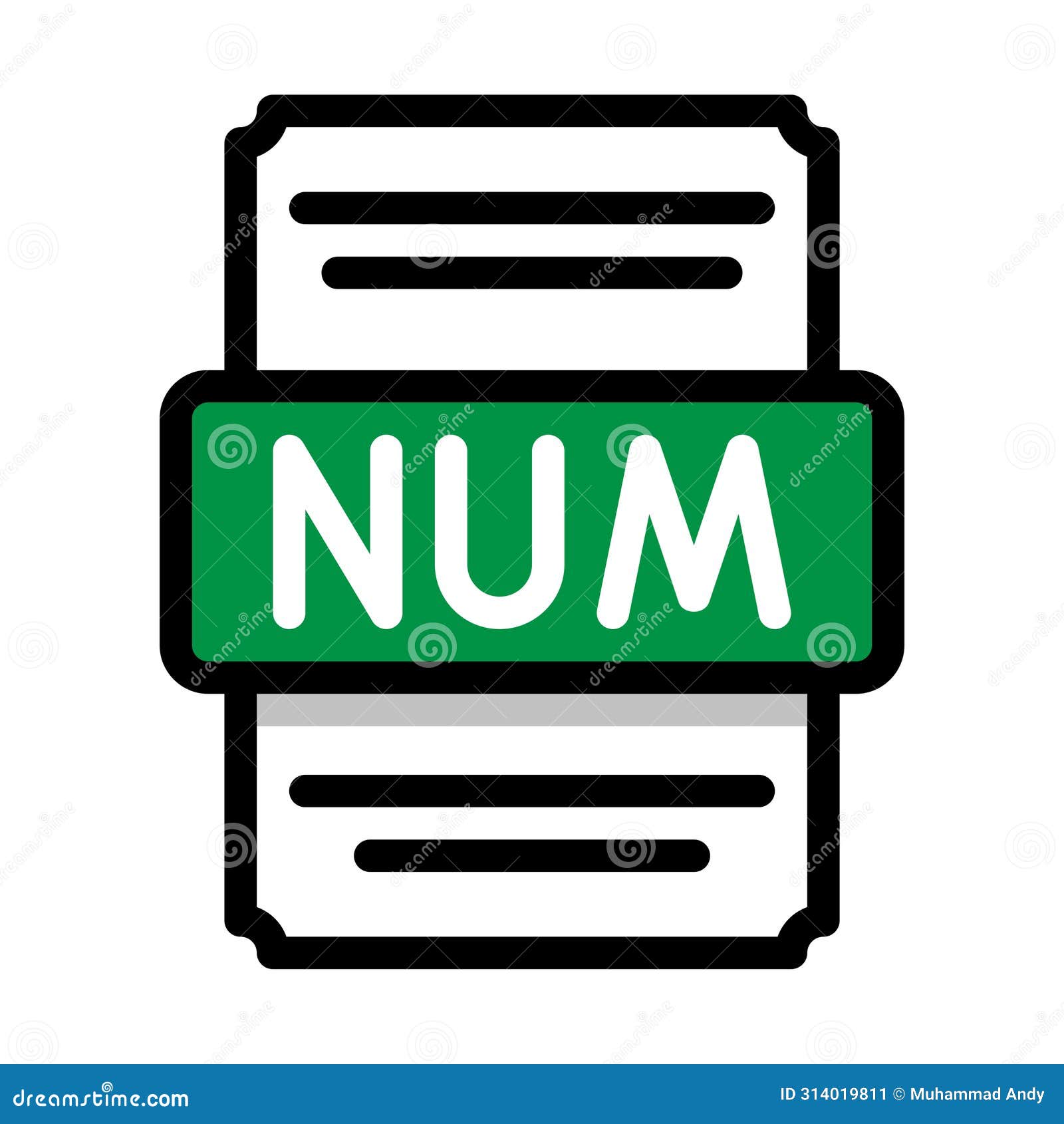 Document File Format Number Spreadsheet Icon. with Outline and Color in ...