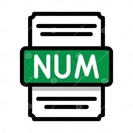 Document File Format Number Spreadsheet Icon. with Outline and Color in ...