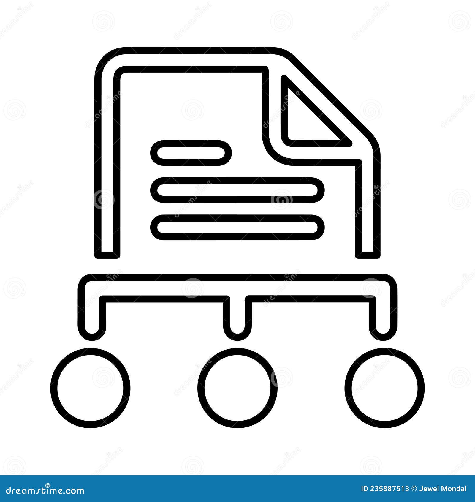 Document, File, Hierarchy, Management Line Icon. Outline Vector. Stock ...
