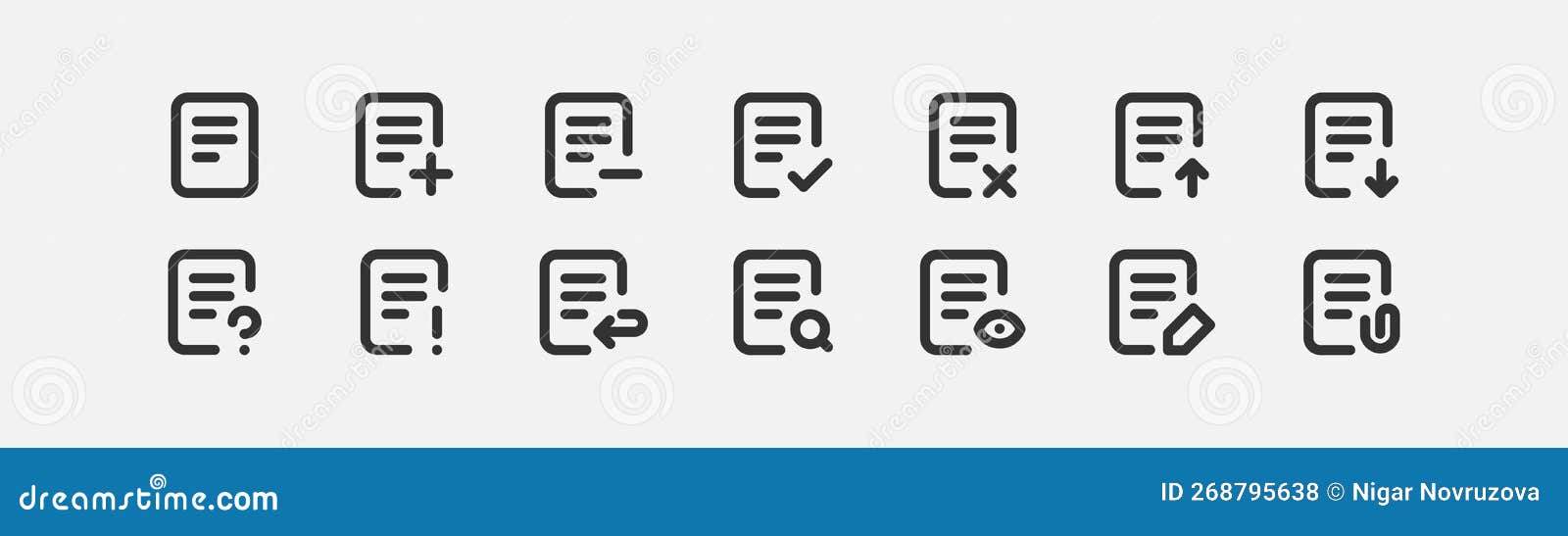 Document File Icon Set. File Edit Vectors. Symbol Document Stock Vector ...