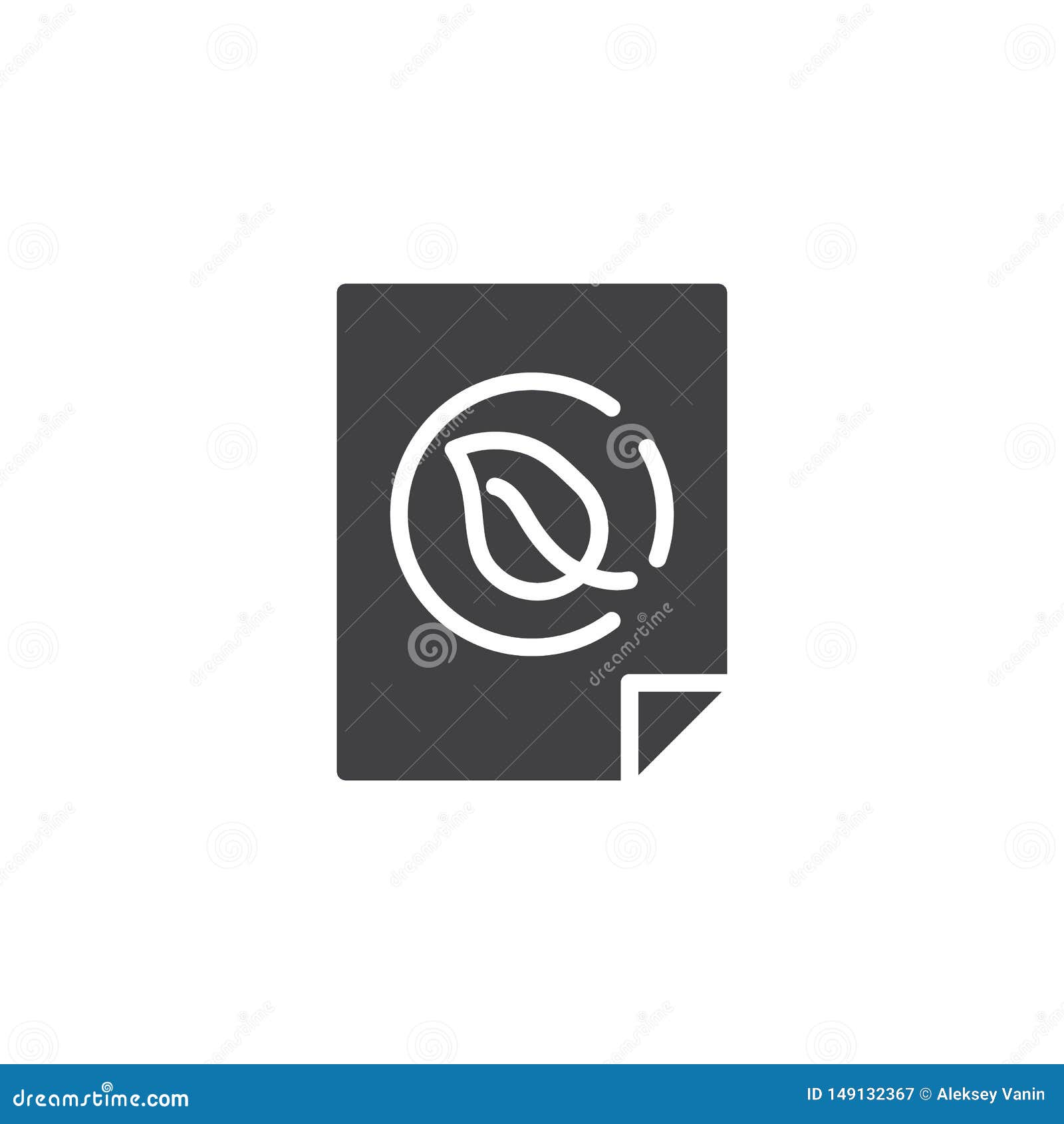 Document File with Leaf Vector Icon Stock Vector - Illustration of ...