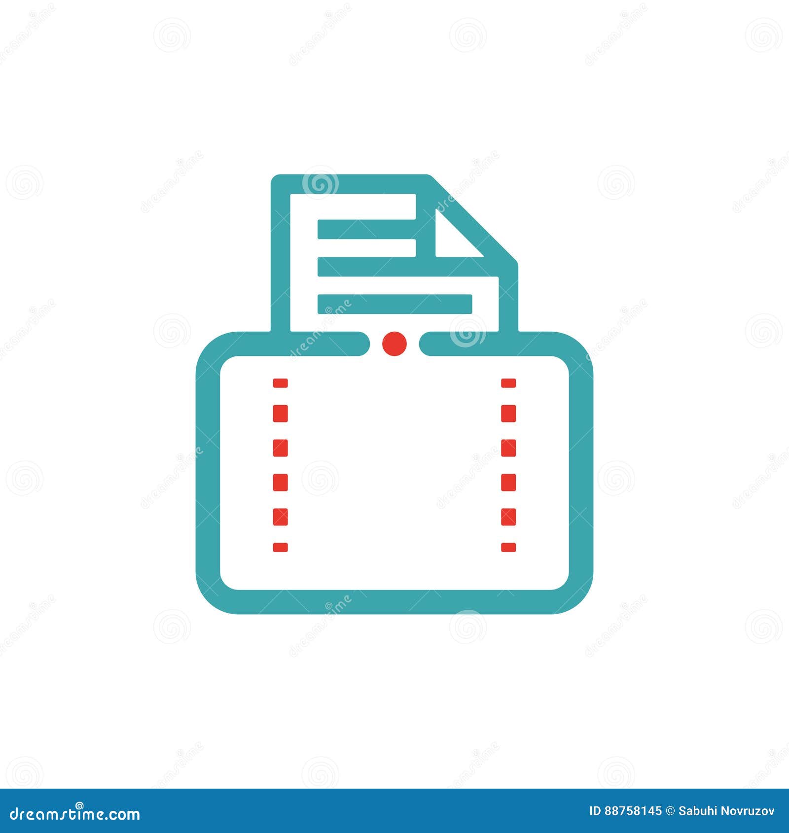 Document File Mail Icon on Tablet Laptop Vector Illustration Stock ...