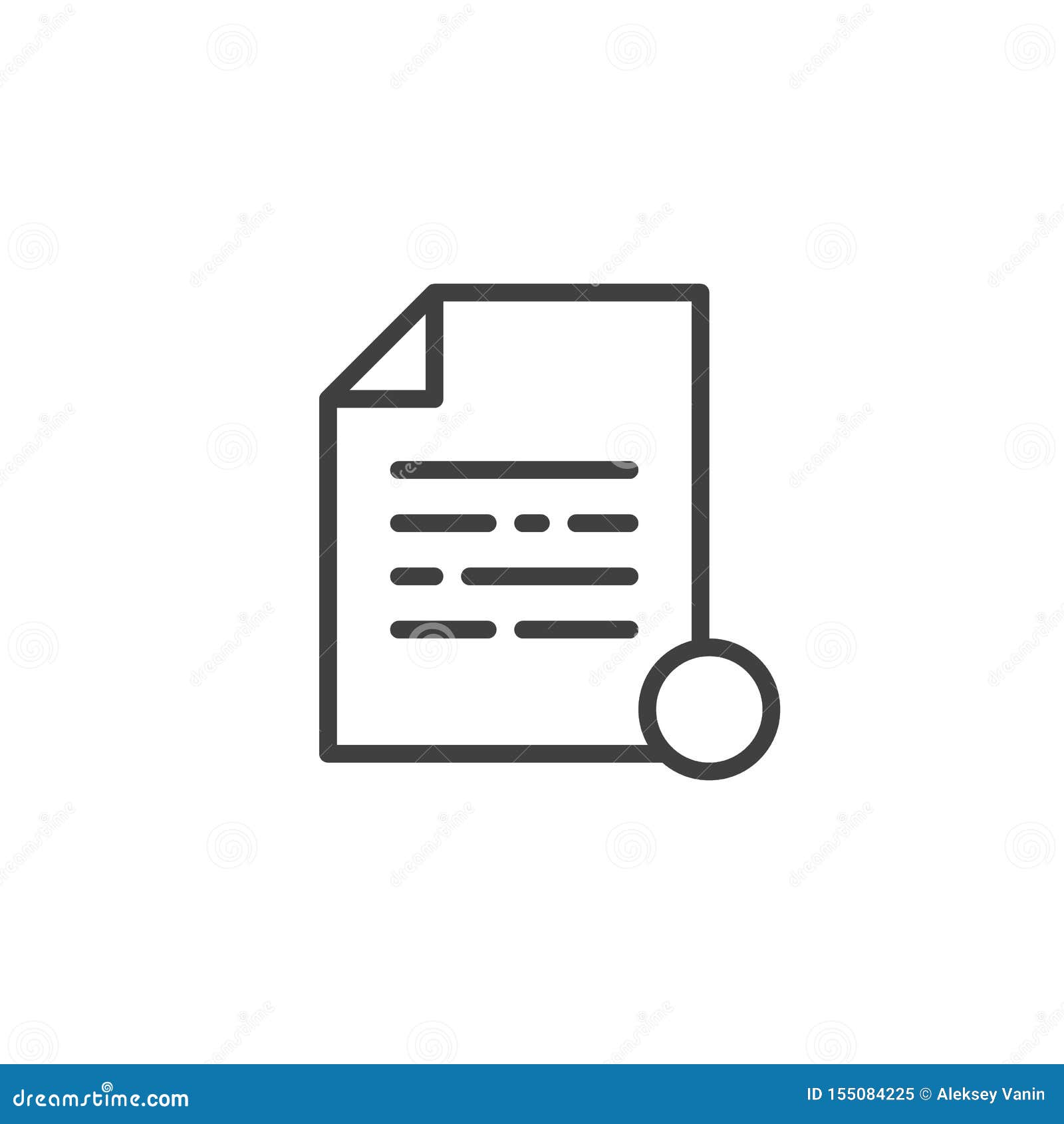 Document File Notification Line Icon Stock Vector - Illustration of ...