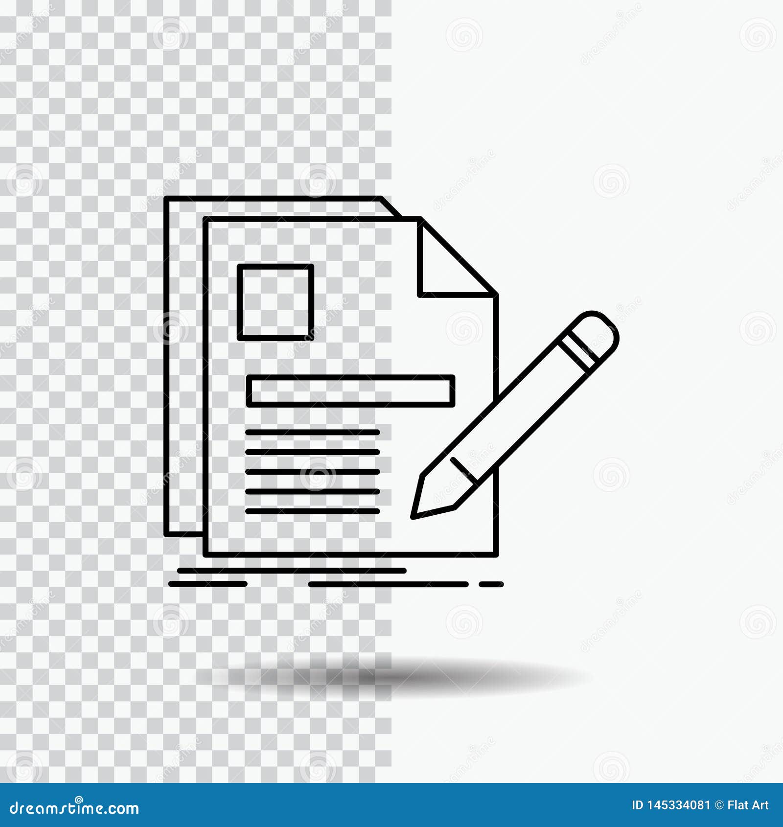 Cv, Job, Resume Line Illustration Icon On White Background ... Cv, Job, Resume Line Illustration Icon On White Background ...