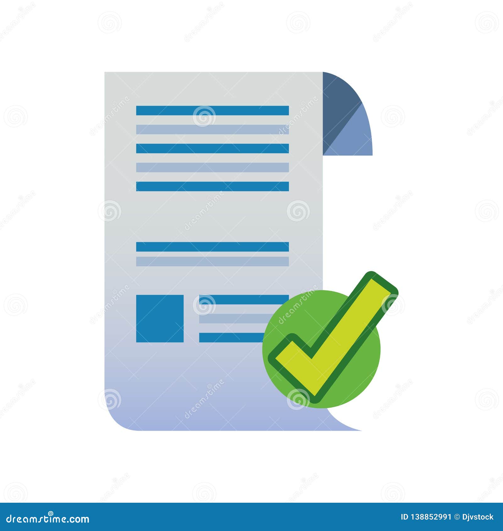 Document File Paper Checkmark Stock Vector - Illustration of checklist ...
