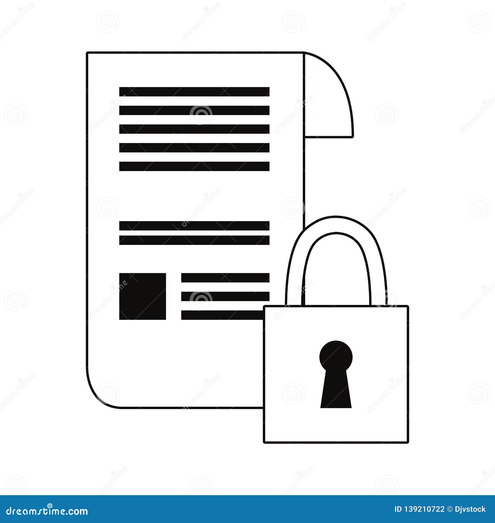 Document File Paper Data Security Stock Vector - Illustration of ...