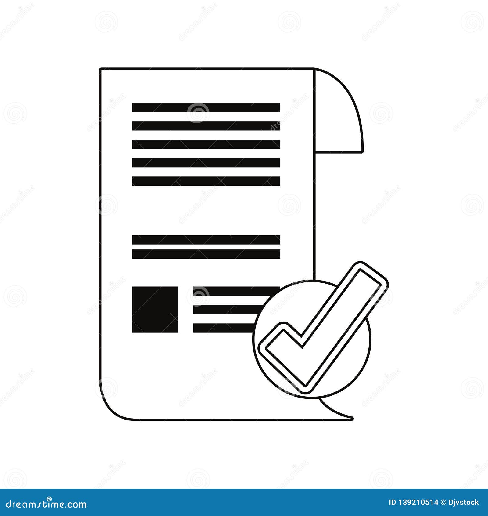 Document File Paper Checkmark Stock Vector - Illustration of check ...
