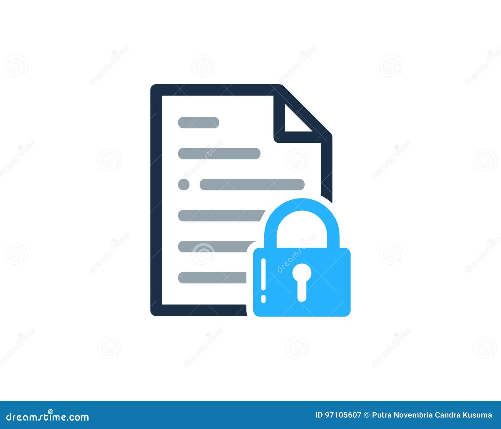 Document File Security Icon Logo Design Element Stock Vector ...