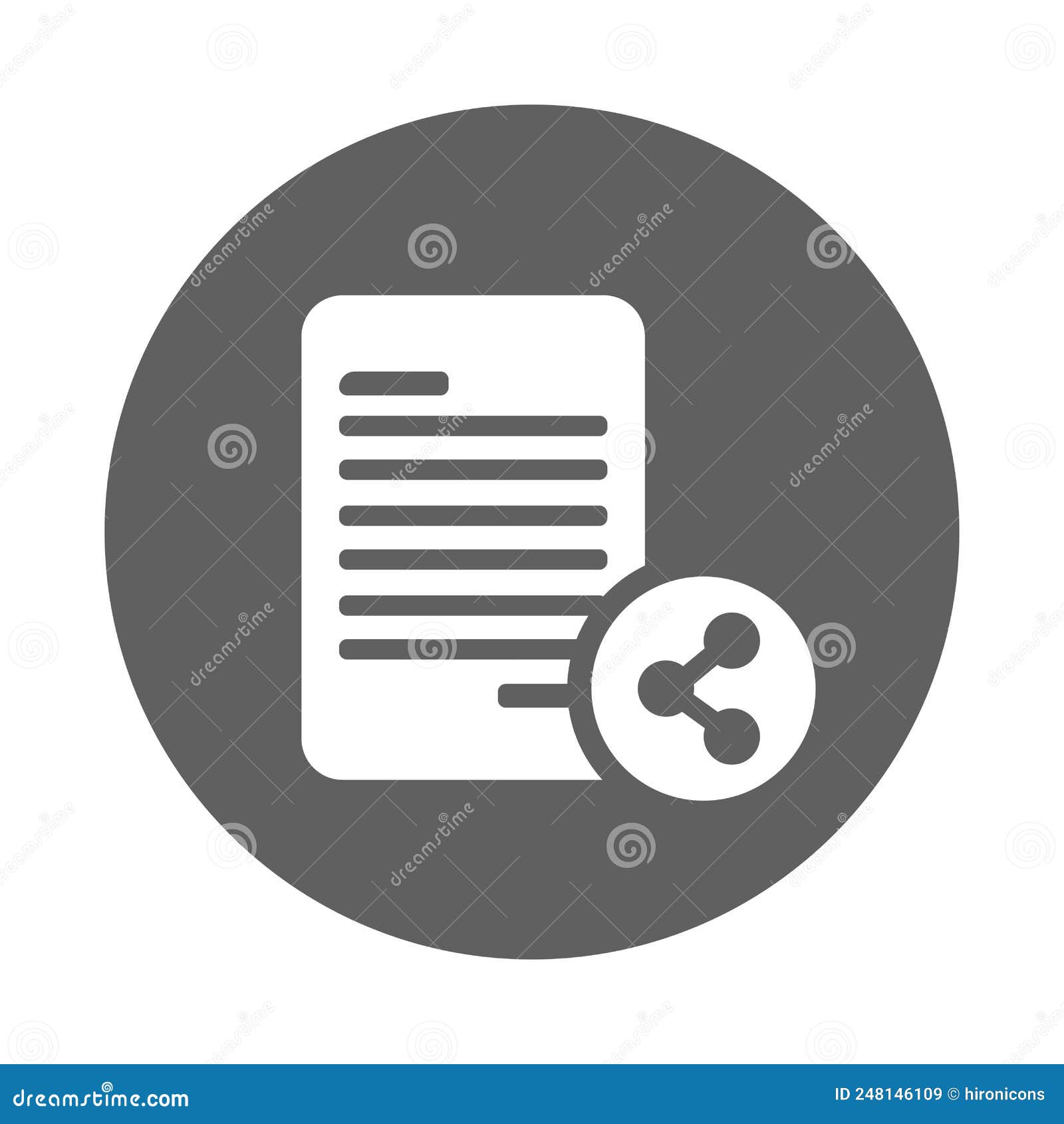 Document, File, Share Icon. Gray Vector Graphics Stock Vector ...