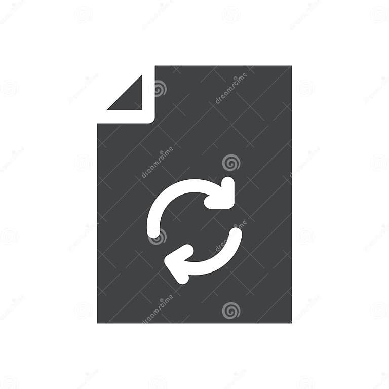 Document File Sync Icon Simple Vector Symbol Stock Vector ...
