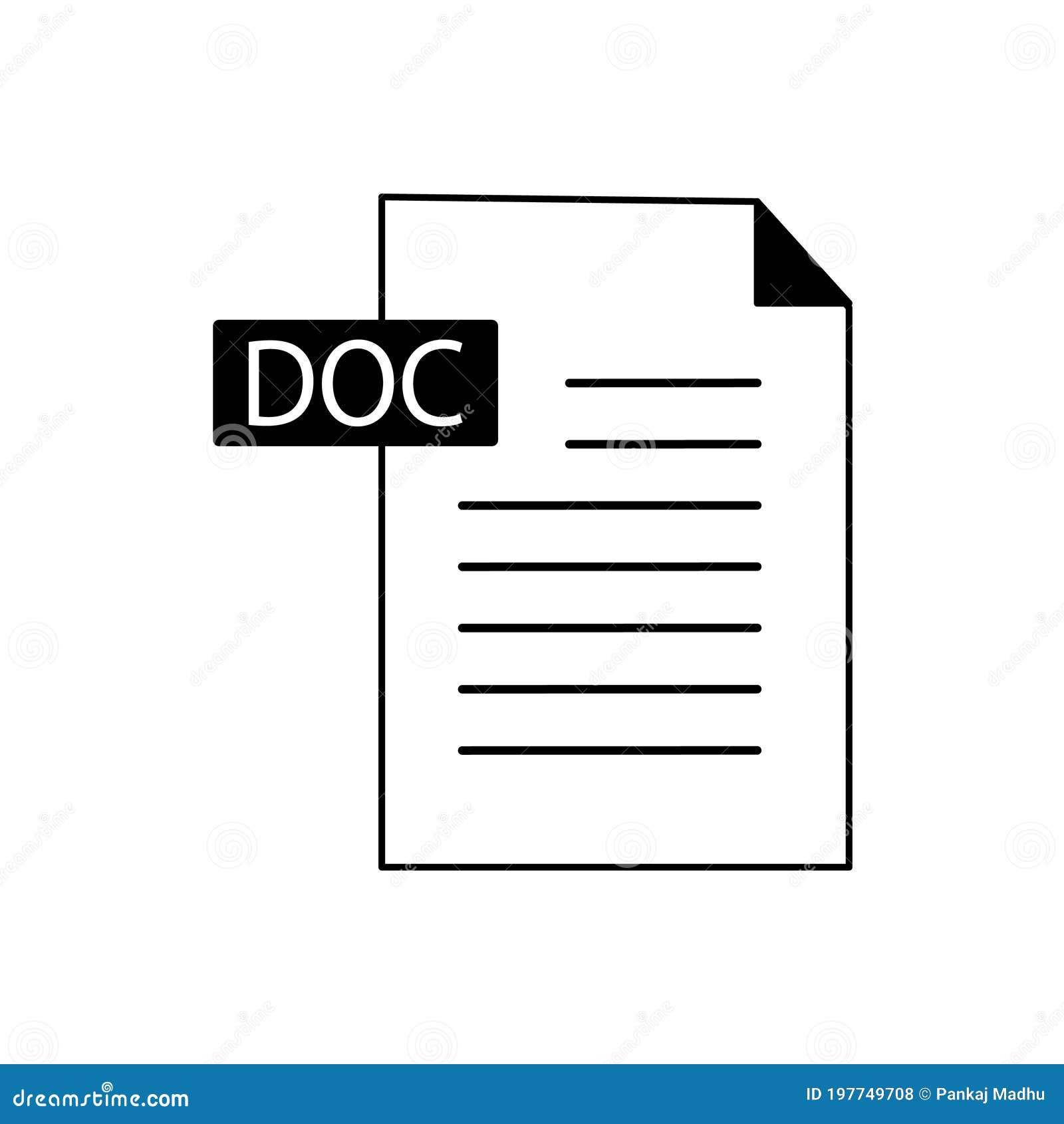 Document or File Type Trendy Flat Style Icon. Doc Symbol for Your Web ...