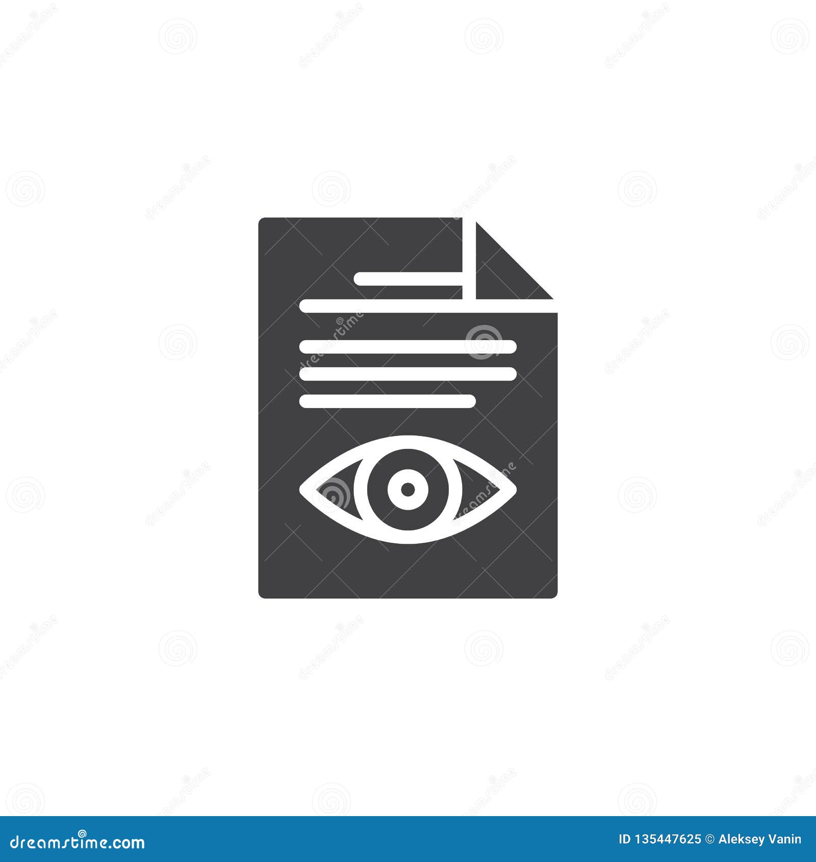 Document File View Vector Icon Stock Vector - Illustration of document ...