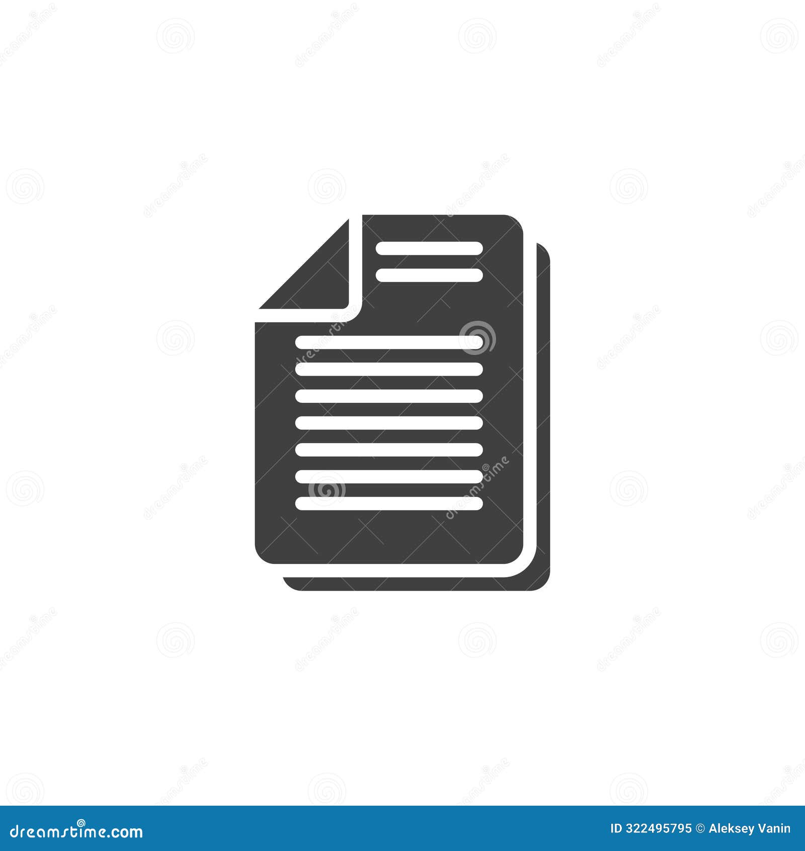Document files vector icon stock vector. Illustration of form - 322495795