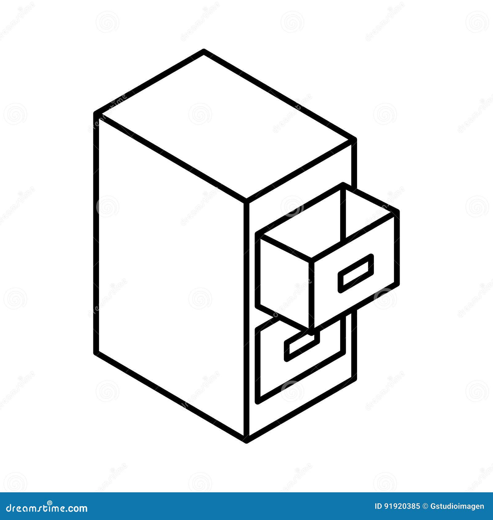 Document Filing Cabinet Isometric Stock Vector - Illustration of ...