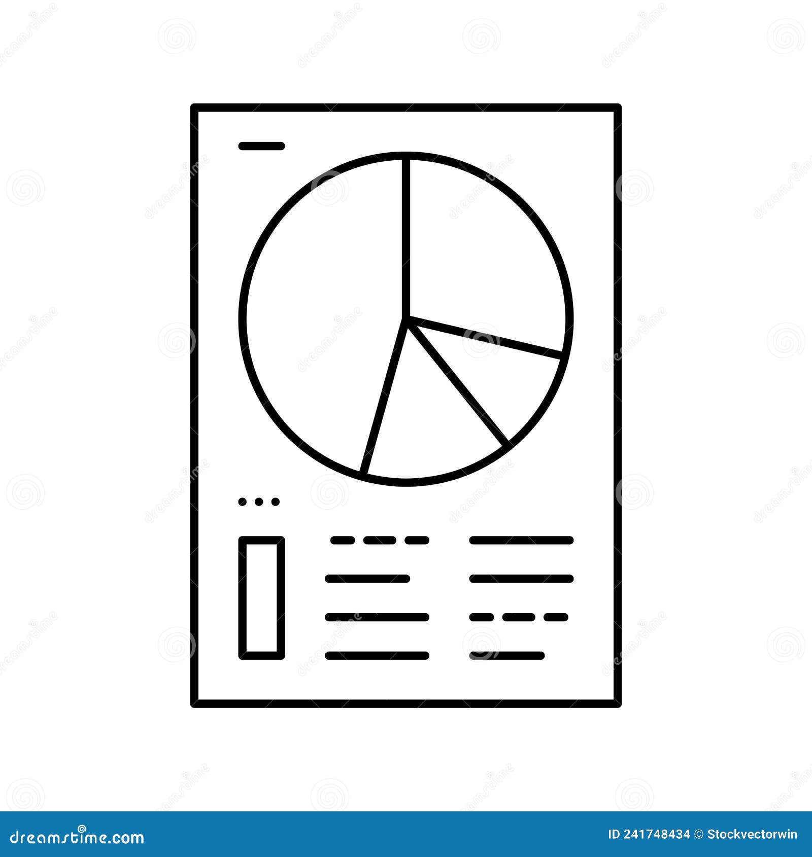 Document Filter Information Line Icon Vector Illustration Stock Vector ...