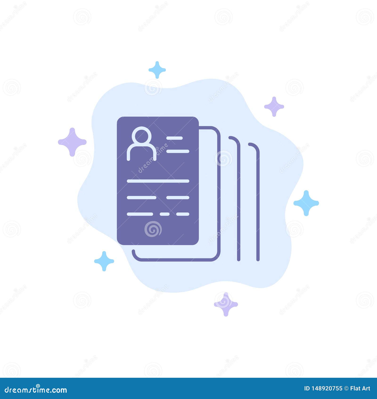 Document, Find, Job, Search Blue Icon on Abstract Cloud Background ...