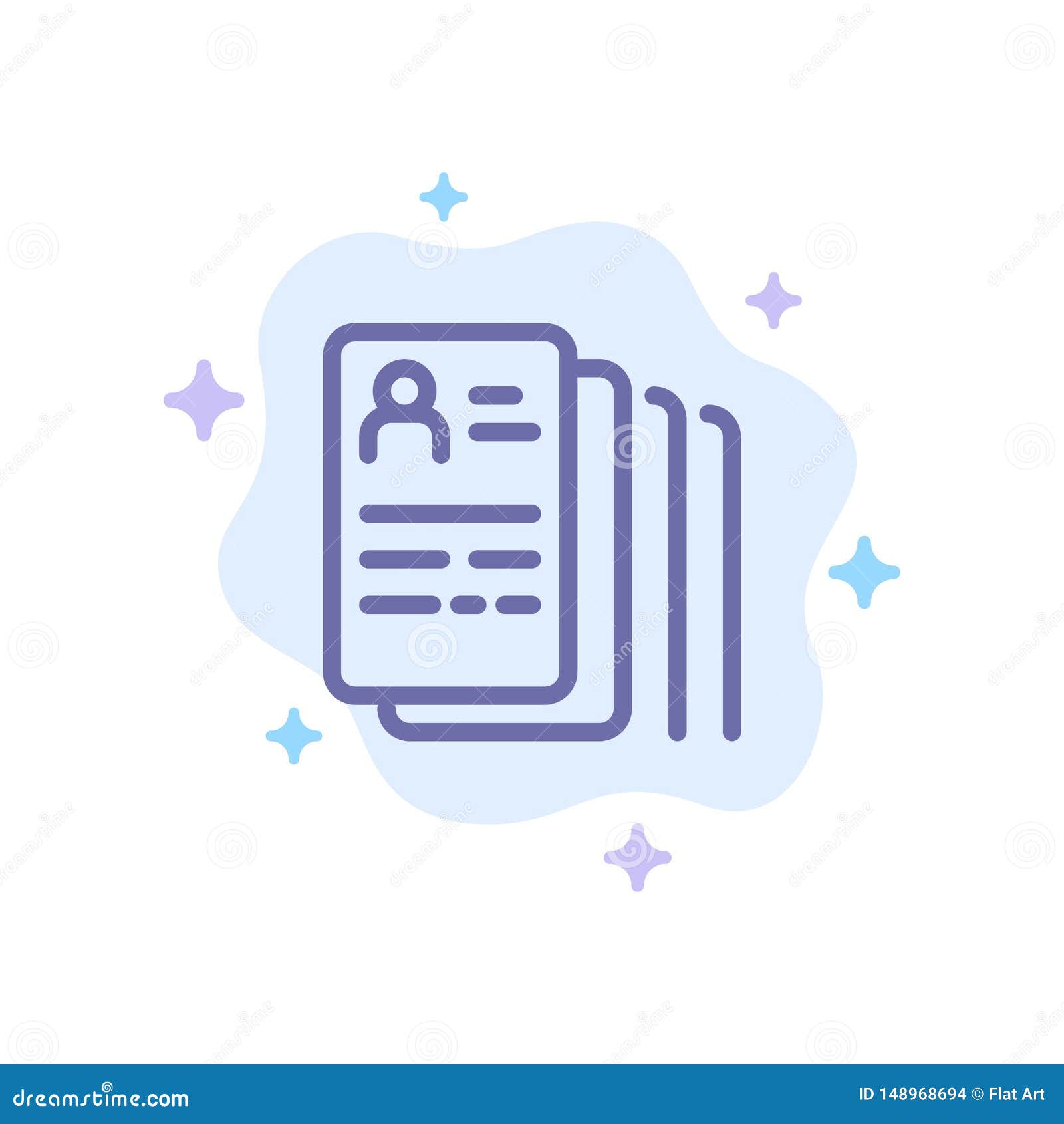 Document, Find, Job, Search Blue Icon on Abstract Cloud Background ...