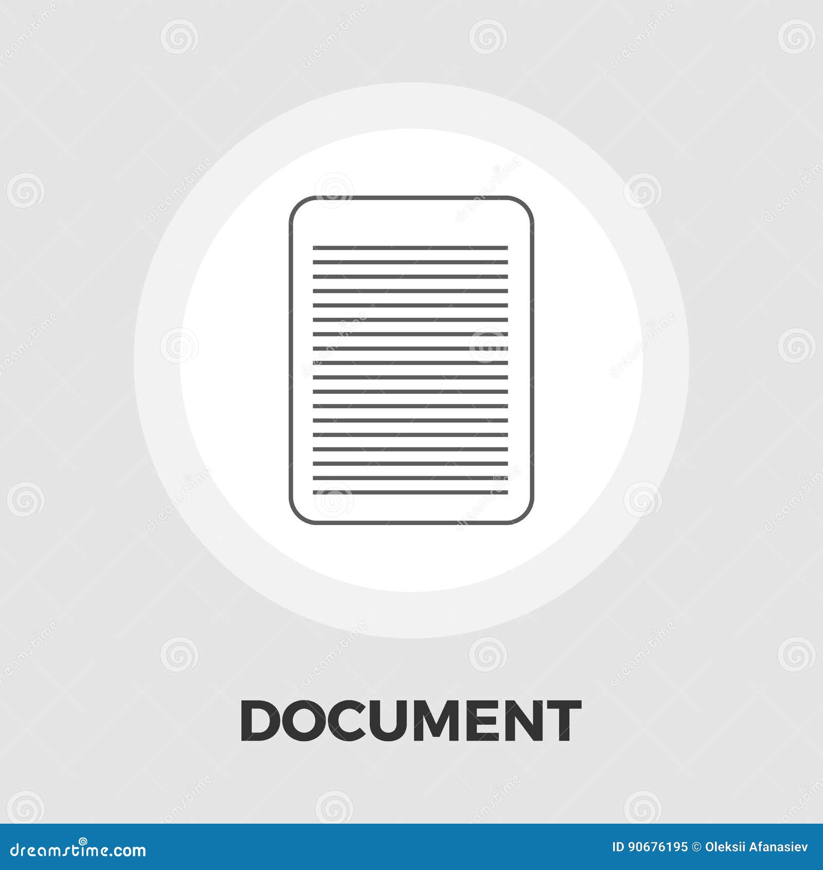 Document flat icon stock vector. Illustration of vector - 90676195