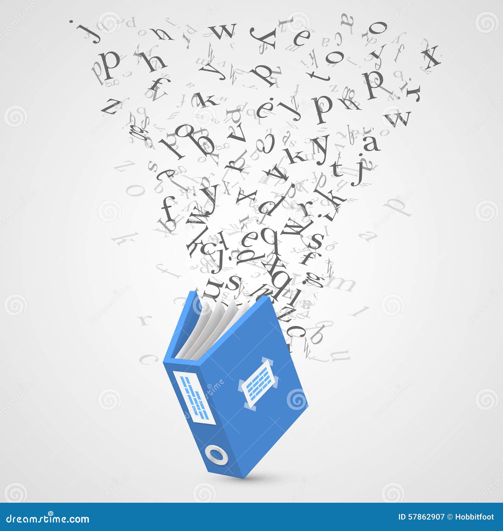Document with Flying Letter Stock Vector - Illustration of document ...