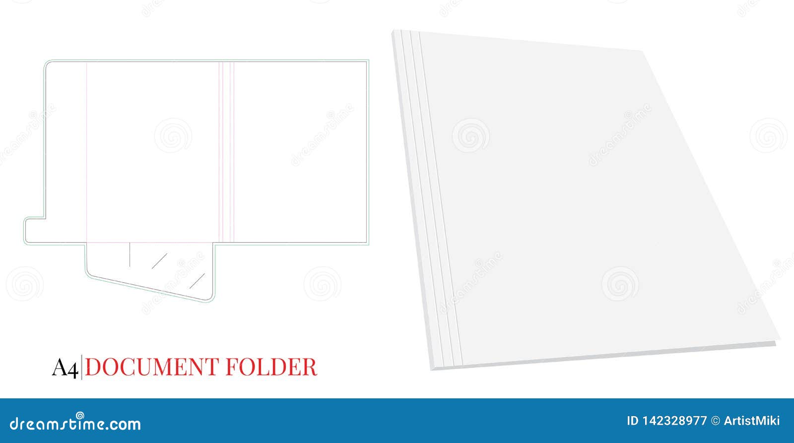 Document Folder Template. Vector with Die Cut / Laser Cut Layers Stock ...