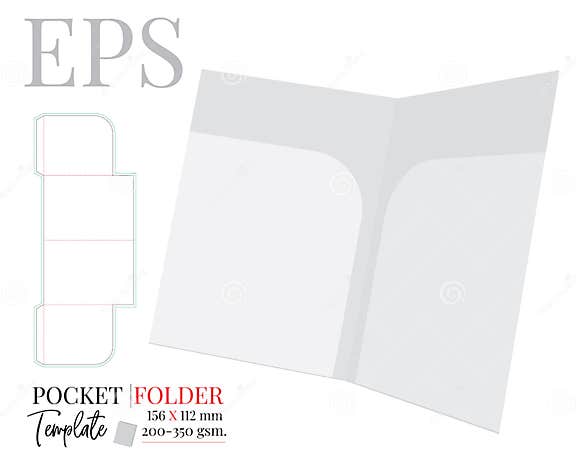 Document Folder Die Cut Template Stock Vector - Illustration of letter ...